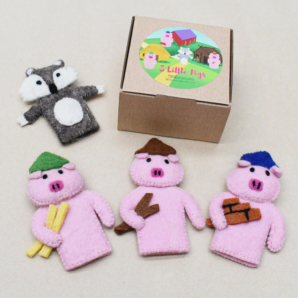 THE THREE LITTLE PIGS - FINGER PUPPET SET – Rasberry Soda
